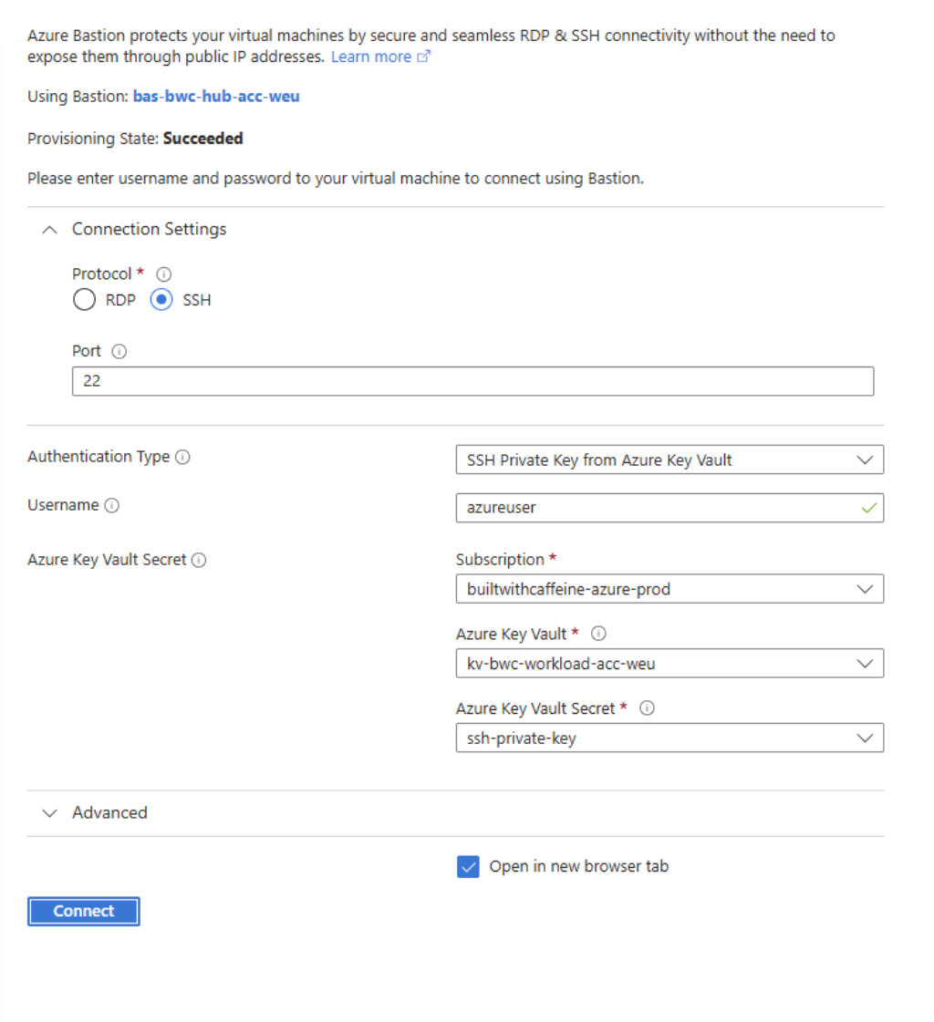 Azure Linux Ssh Authentication Bastion