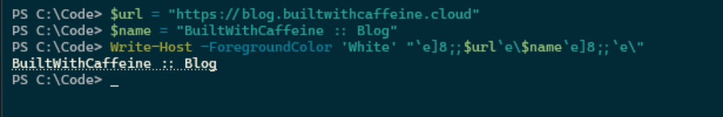 PowerShell - Clickable Links